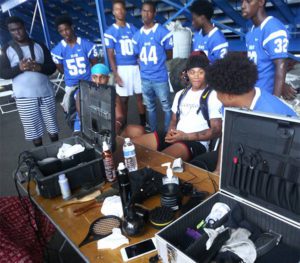 Barringer Football at the Back to School Back Pack Day at School ...