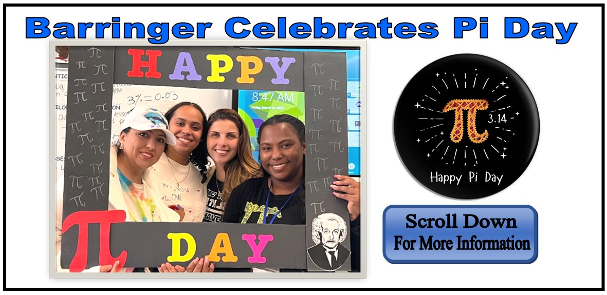 Barringer Celebrates Pi Day - Barringer High School