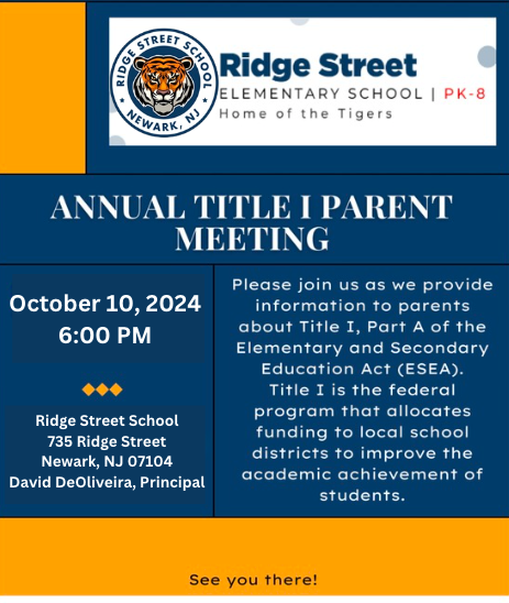 Title 1 Parent Meeting - Ridge Street